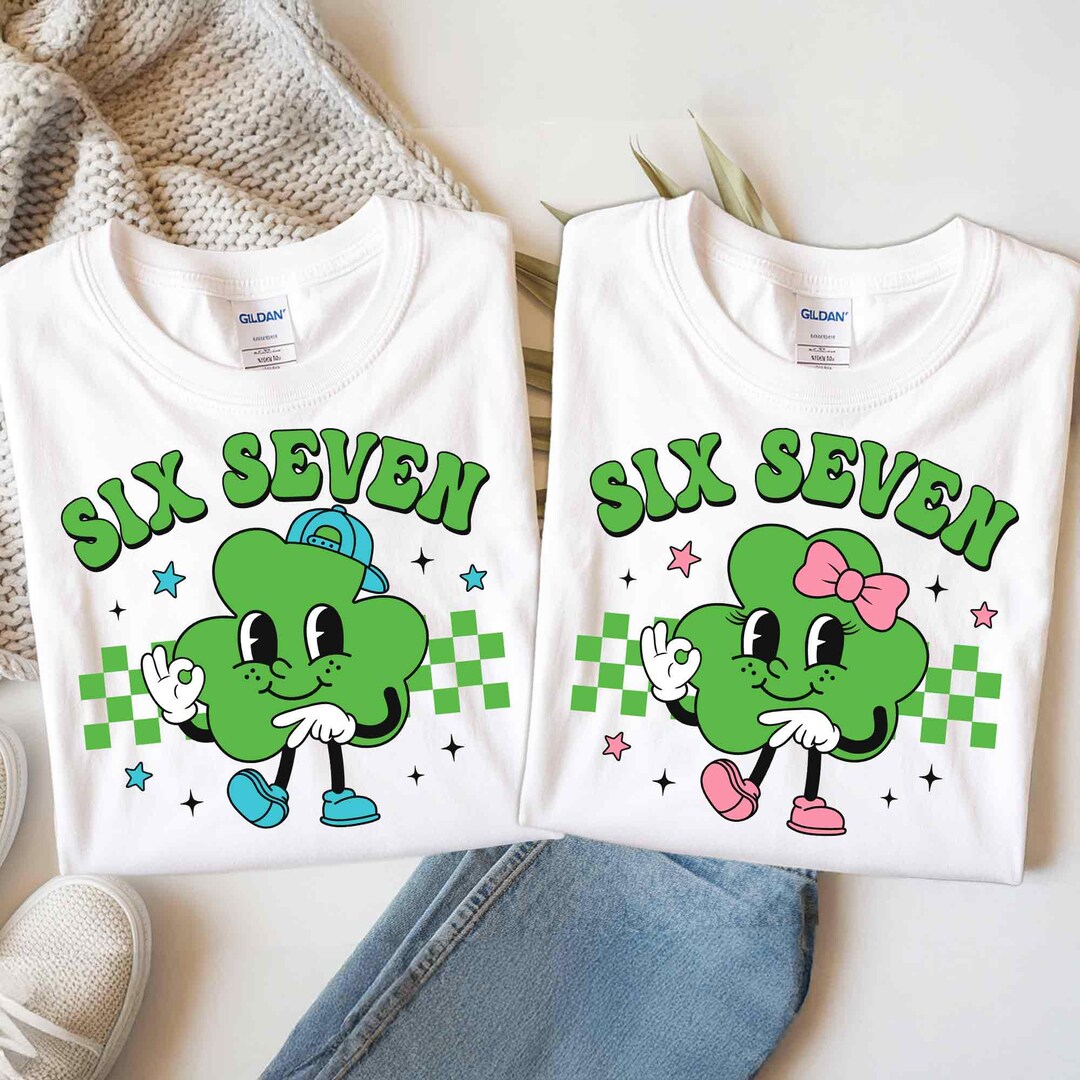 Funny Six Seven Lucky Shamrock SVG PNG, Boy and Girl St Patricks Day ...