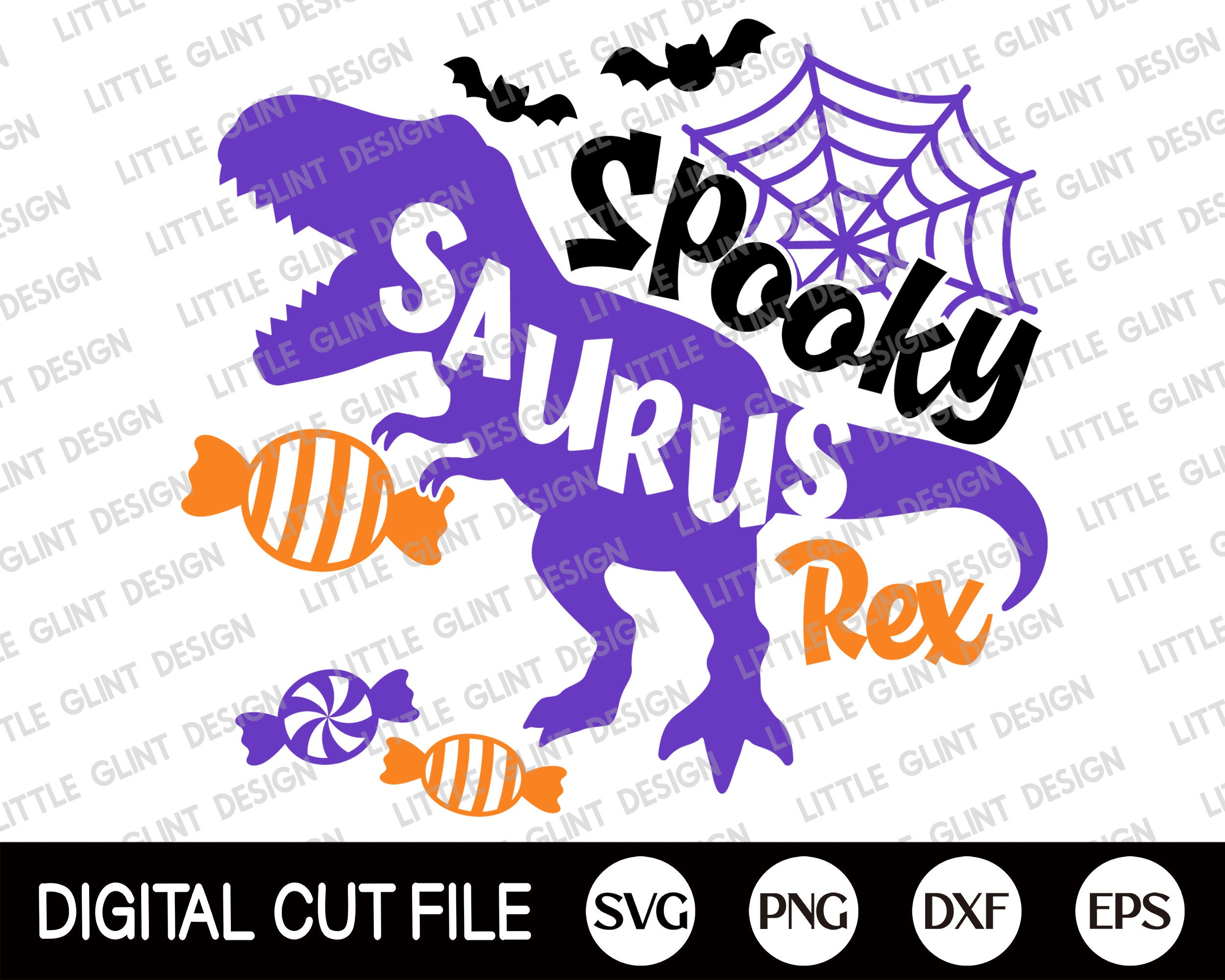 Spooky Saurus Rex Svg Halloween Svg Dinosaur Svg Spooky | Etsy
