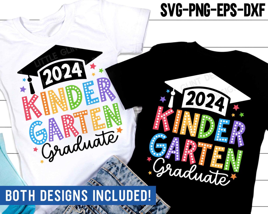 Kindergarten Grad 2024 SVG PNG, Kindergarten 2024 Graduate Svg, Retro ...