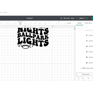 Summer Nights Ballpark Lights SVG, Baseball SVG, Baseball Vibes Png ...