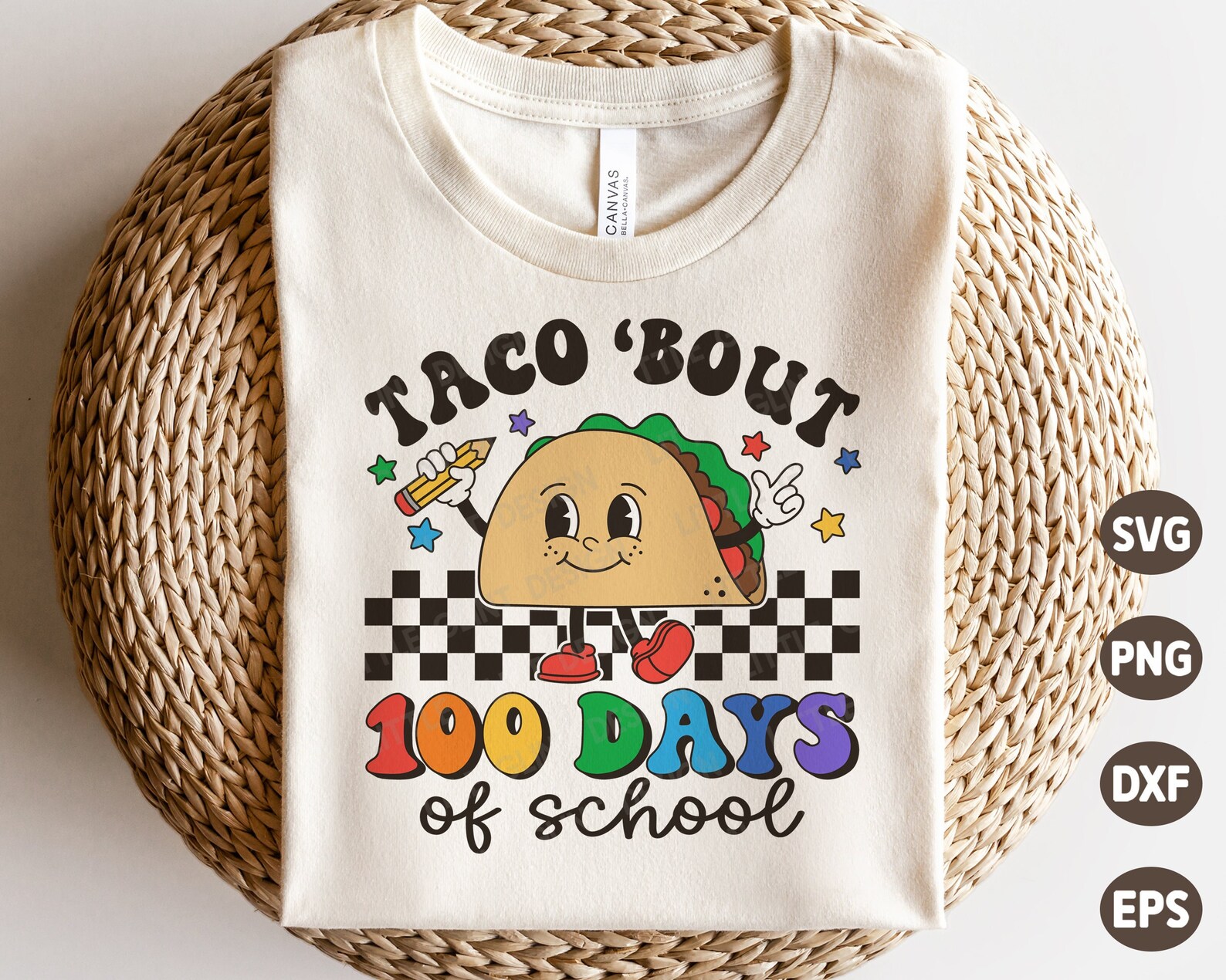 Taco Bout 100 Days of School SVG Happy 100 Days SVG Retro - Etsy