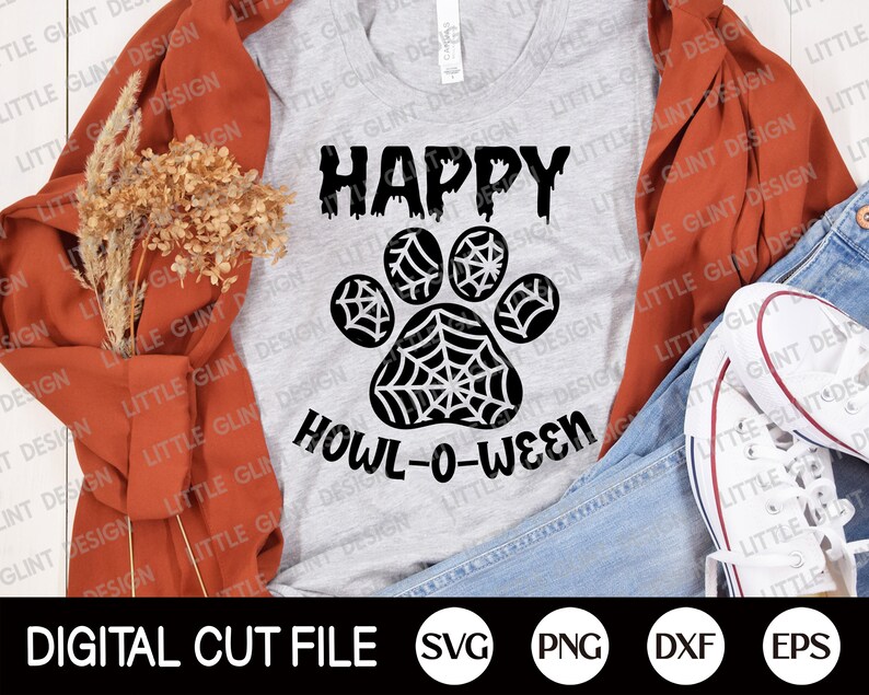 Happy Howl-o-ween Svg Halloween Svg Spooky Svg Spiderweb - Etsy