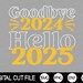 Au revoir 2024 Bonjour 2025 PNG SVG, Png de bonne année scintillant ...