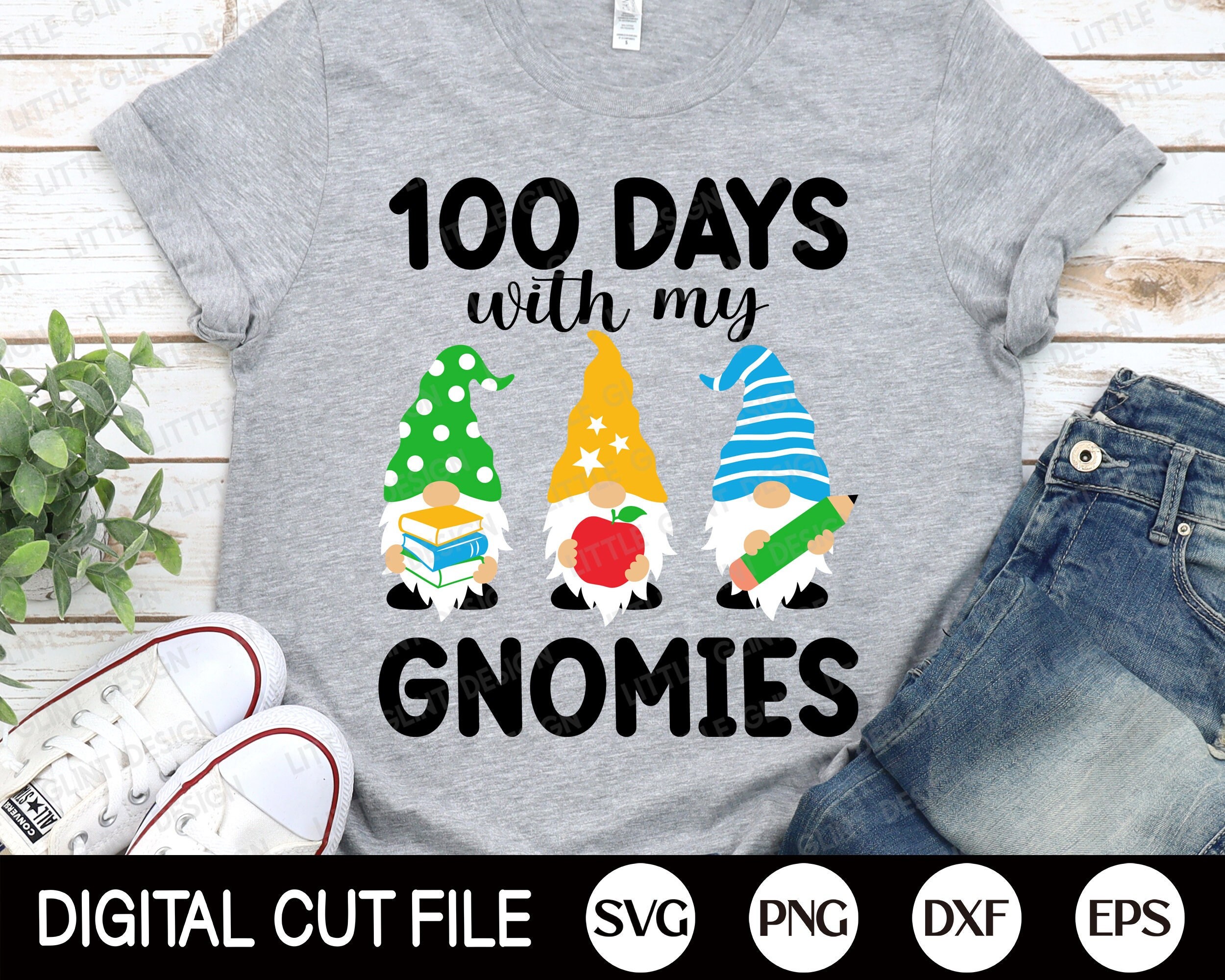 100 Days With My Gnomies SVG 100 Days of School Svg Gnome - Etsy