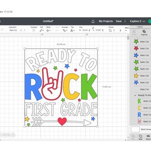 Ready to Rock First Grade SVG, Back to School SVG, School Quote, Boy ...