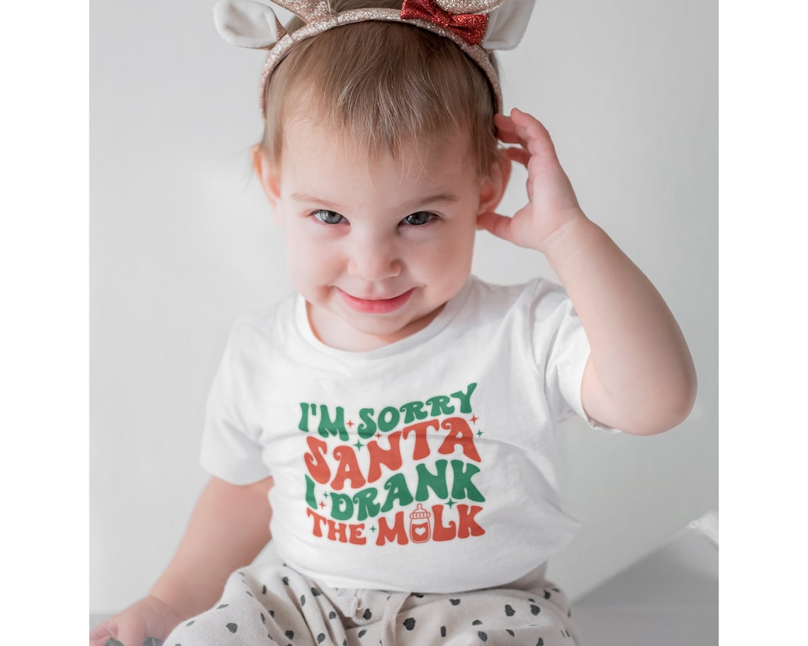 I'm Sorry Santa I Drank the Milk SVG Baby Christmas Svg - Etsy