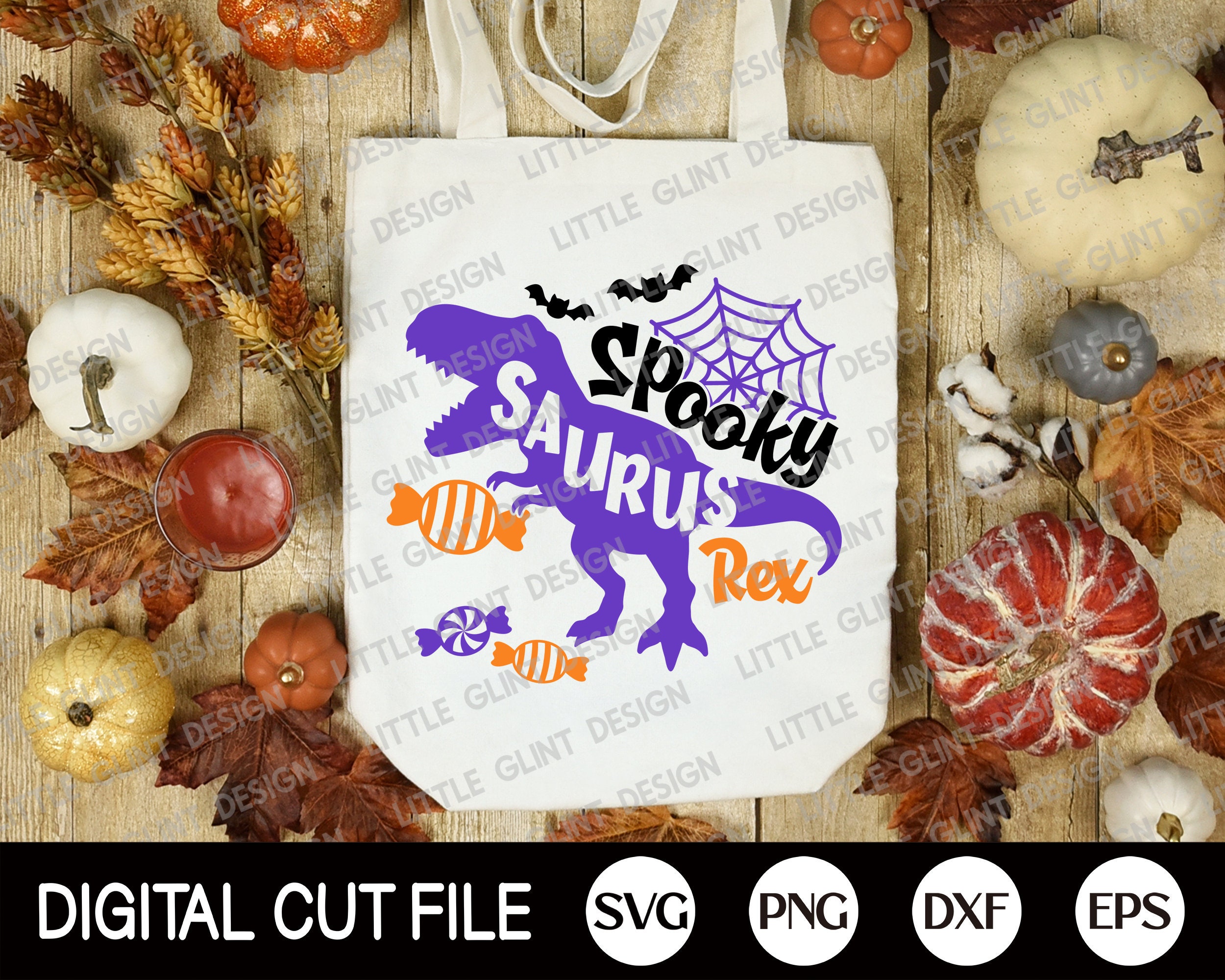 Spooky Saurus Rex Svg Halloween Svg Dinosaur Svg Spooky | Etsy