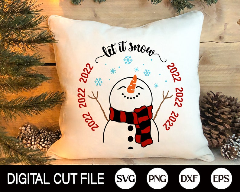 Let It Snow Snowman Svg Christmas Ornament Svg Winter Svg - Etsy