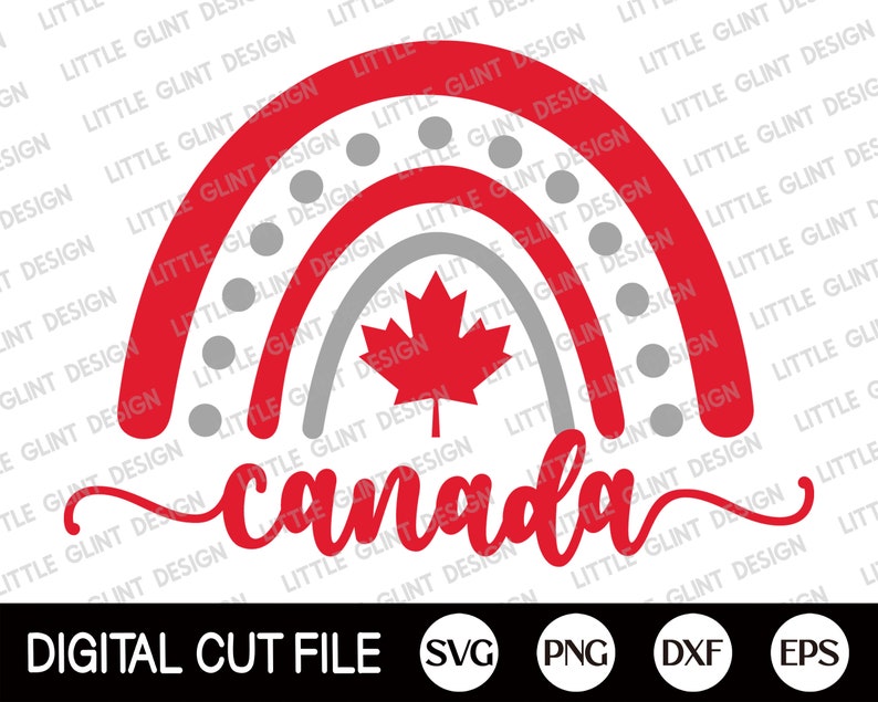 Canada Rainbow Svg, Canada Svg, Canada Day Svg, Maple Leaf, Canada Flag ...