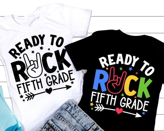 Ready to Rock Fifth Grade SVG Back to School SVG School - Etsy