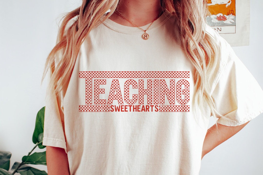 Teaching Sweethearts SVG, Funny Valentine Teacher SVG, Retro Heart ...