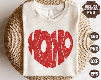 XOXO Heart PNG & SVG - Etsy
