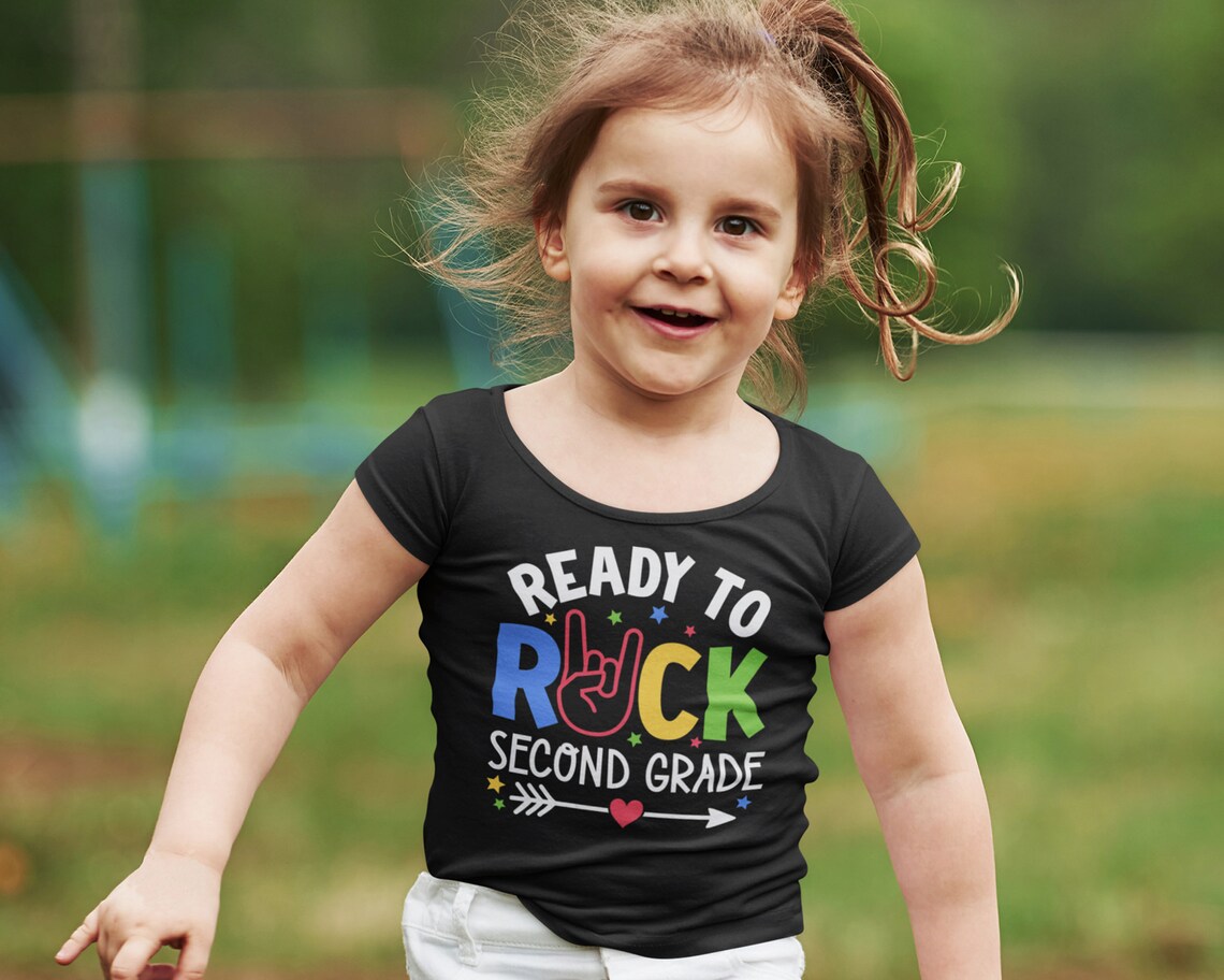 Ready to Rock Second Grade SVG, Back to School SVG, School Quote, Boy ...