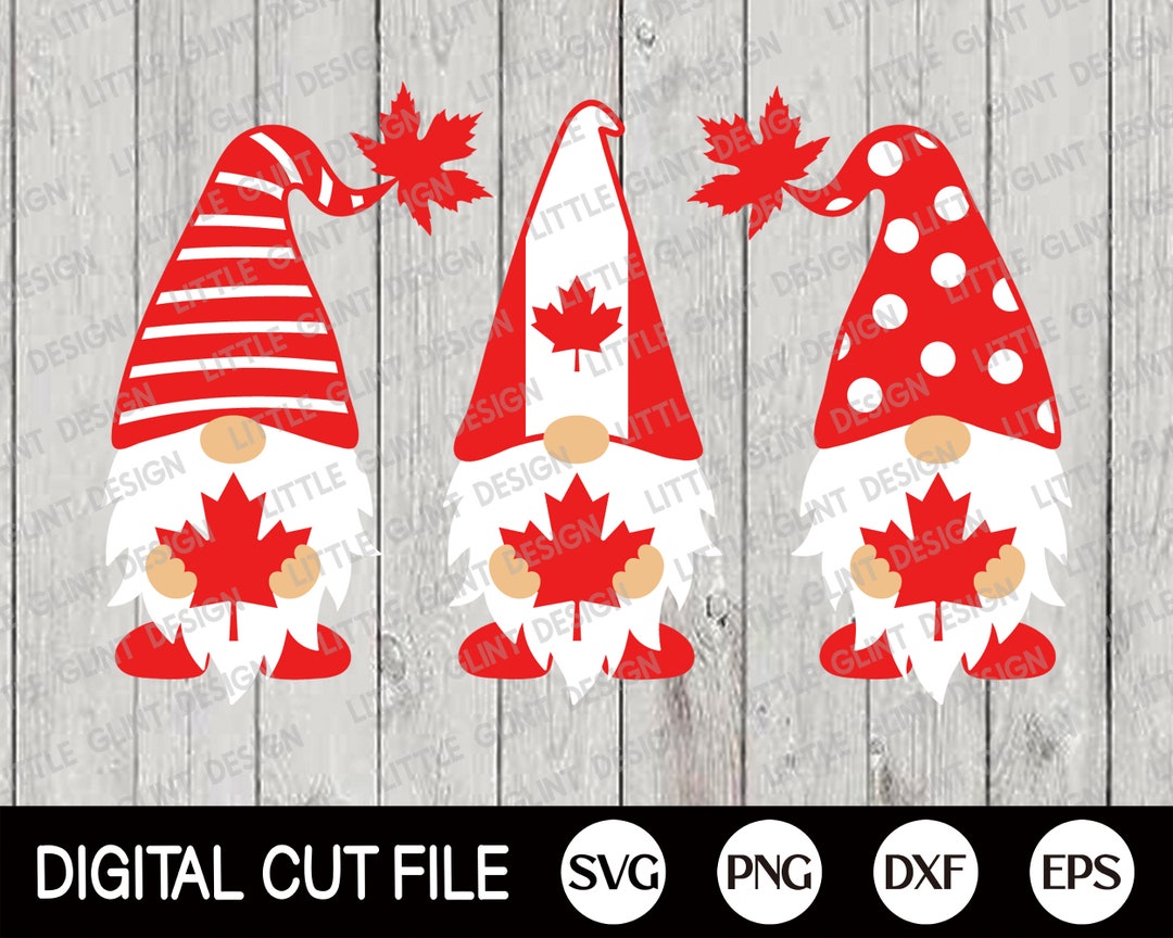 Canada Svg, Maple Leaf Gnome Svg, Canada Day Gnome Svg, Canada Flag ...