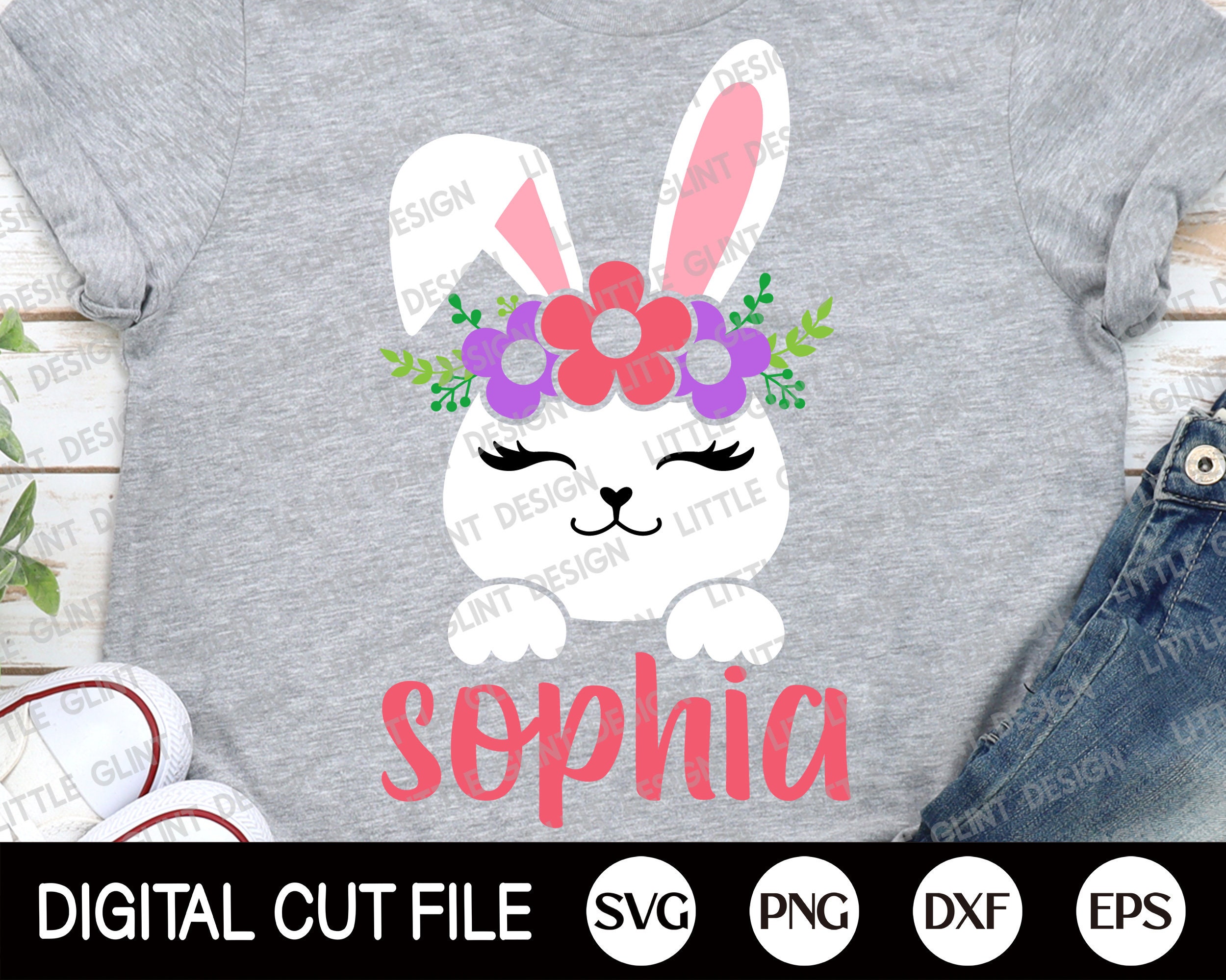 Easter Svg Spring Bunny Girl Svg Happy Easter Svg Svg | Etsy