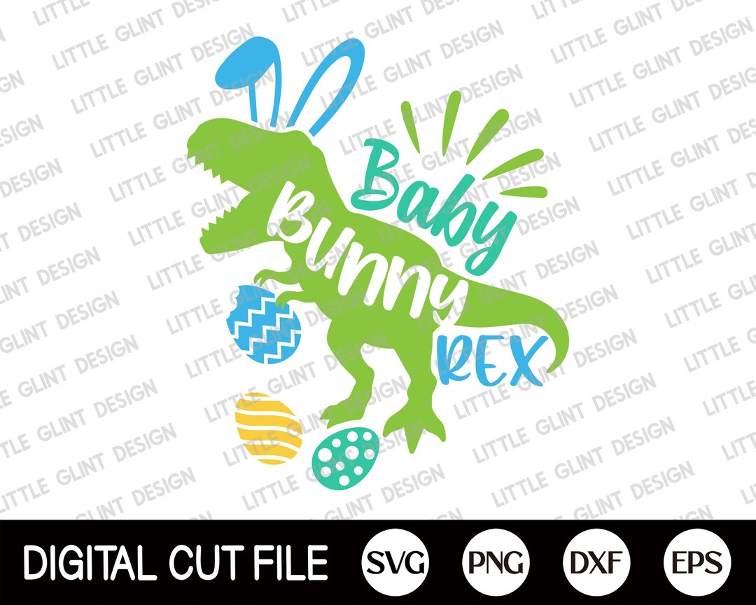 Baby Bunny Rex Svg, Easter Svg, Easter Dinosaur Svg, Bunny Saurus Svg ...