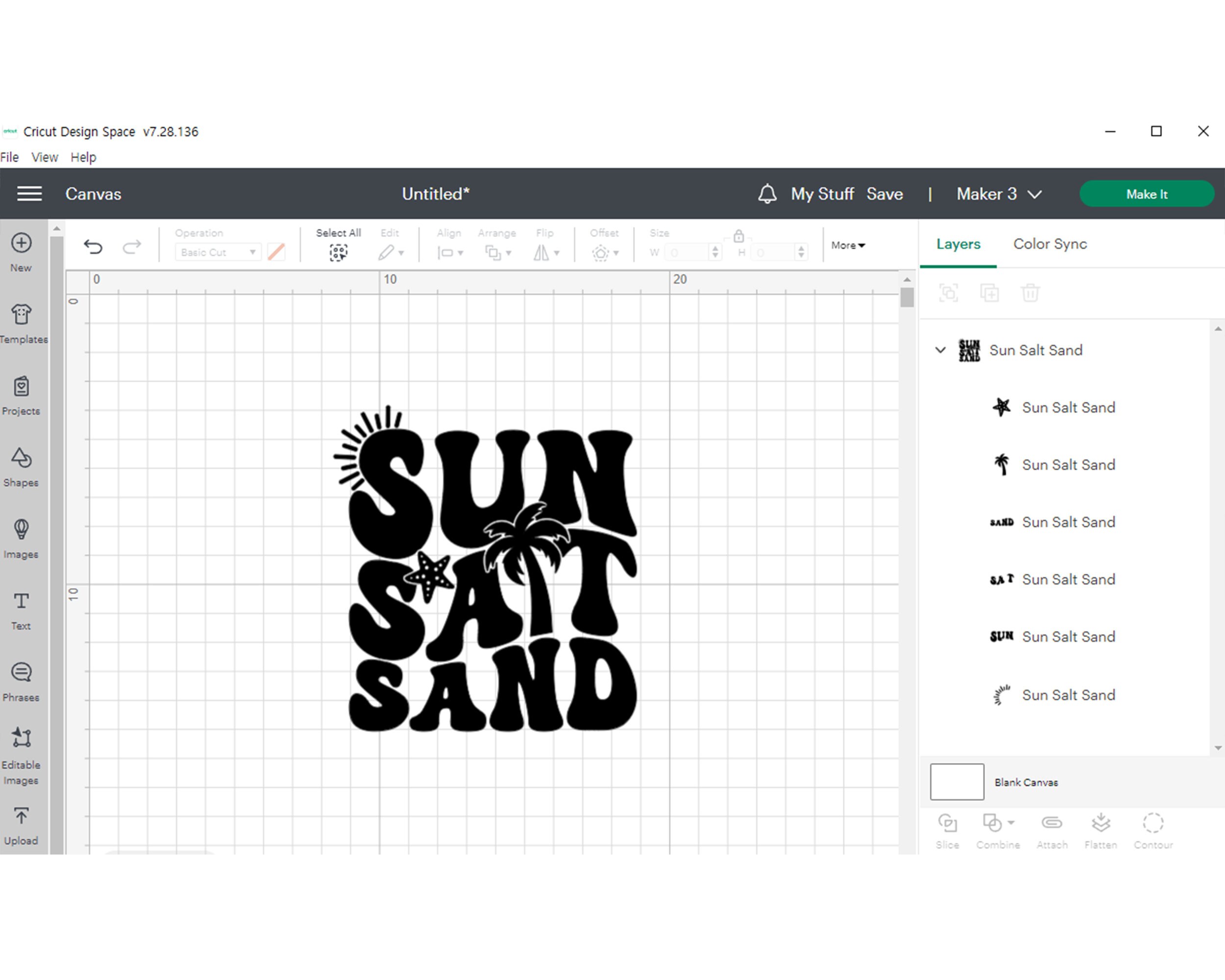 Sun Salt Sand SVG Summer Svg Beach Sayings Summer Quote - Etsy