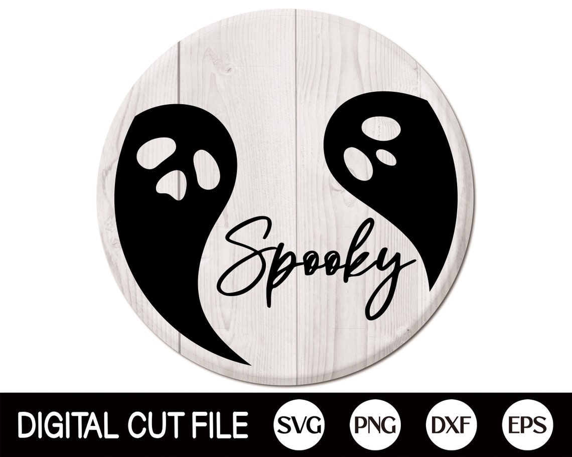 Spooky Welcome Sign SVG Halloween Svg Ghost Spooky Vibes - Etsy