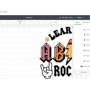 ABCD Learning Rocks SVG PNG, Back to School Svg, Teacher Appreciation ...