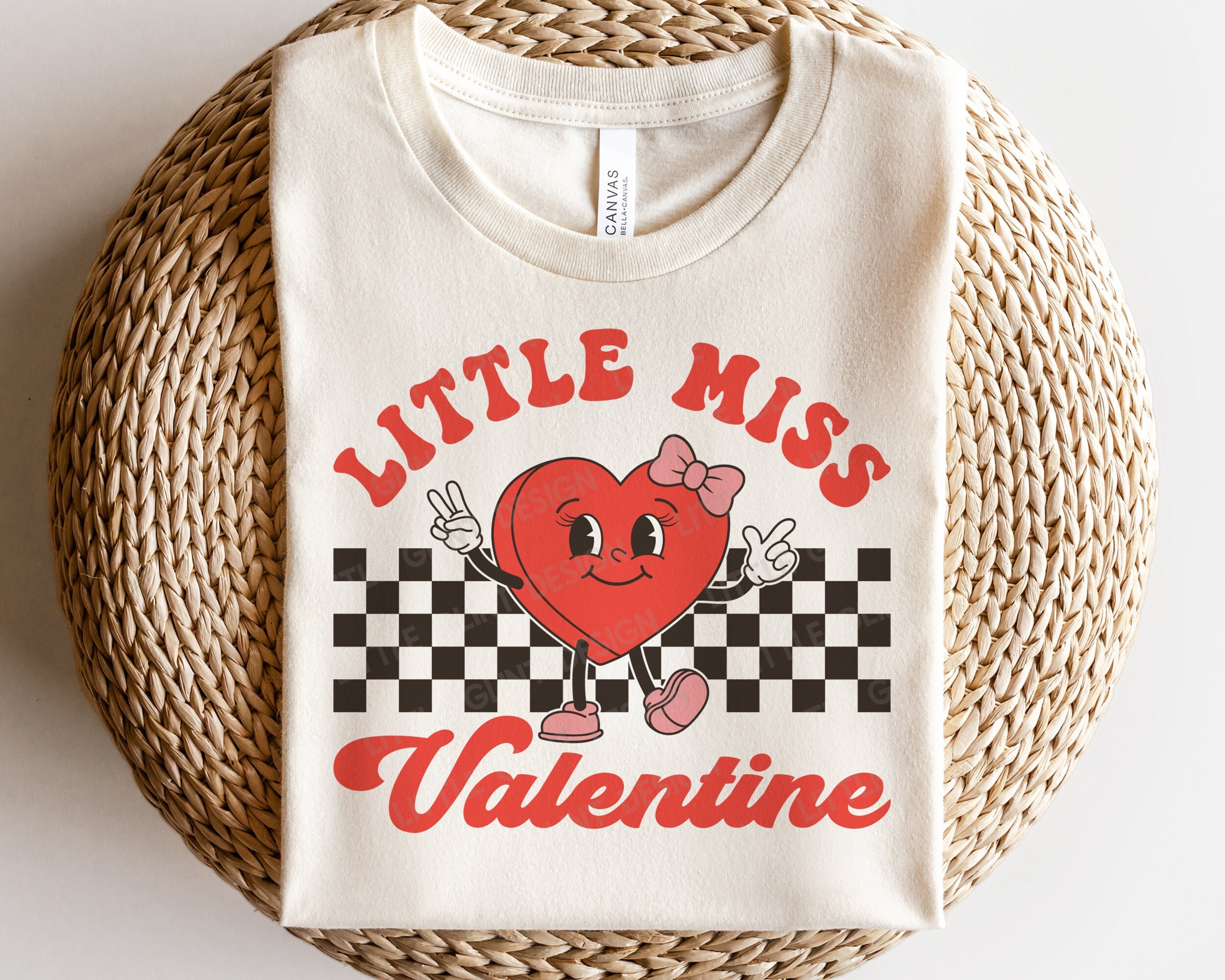 Little Miss Valentine SVG, Valentine SVG, Retro Valentines Day Shirts ...