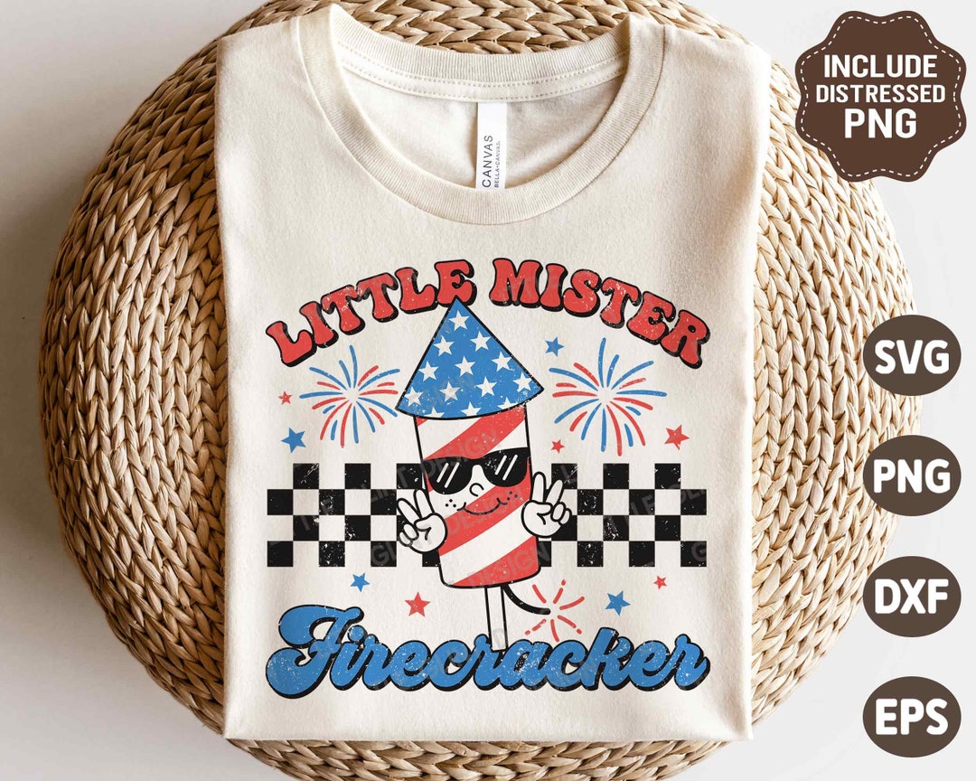 Little Mister Firecracker SVG PNG, 4th of July Svg, America Boy Png ...