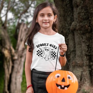 Spooky Girl SVG, Halloween Svg, Cute Ghost Png, Girl Halloween Retro ...