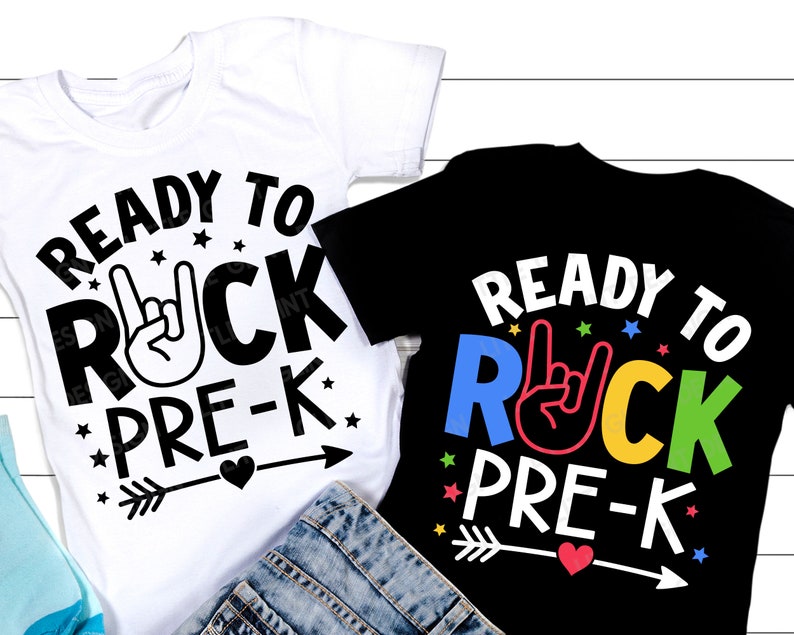 Ready to Rock Pre-k SVG Back to School SVG School Quote Boy - Etsy