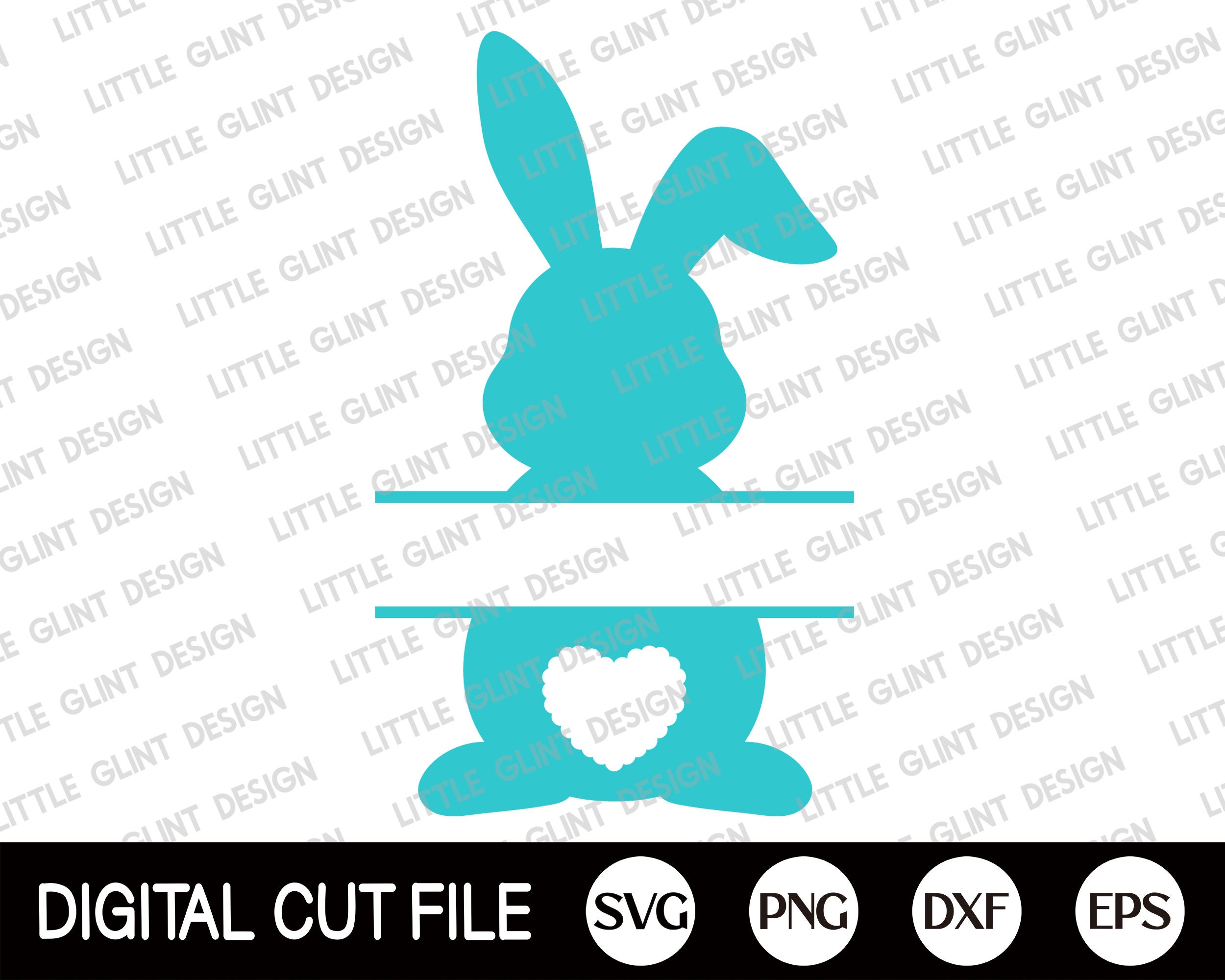 Bunny Name Svg Easter Svg Monogram Svg Bunny Name Frame - Etsy