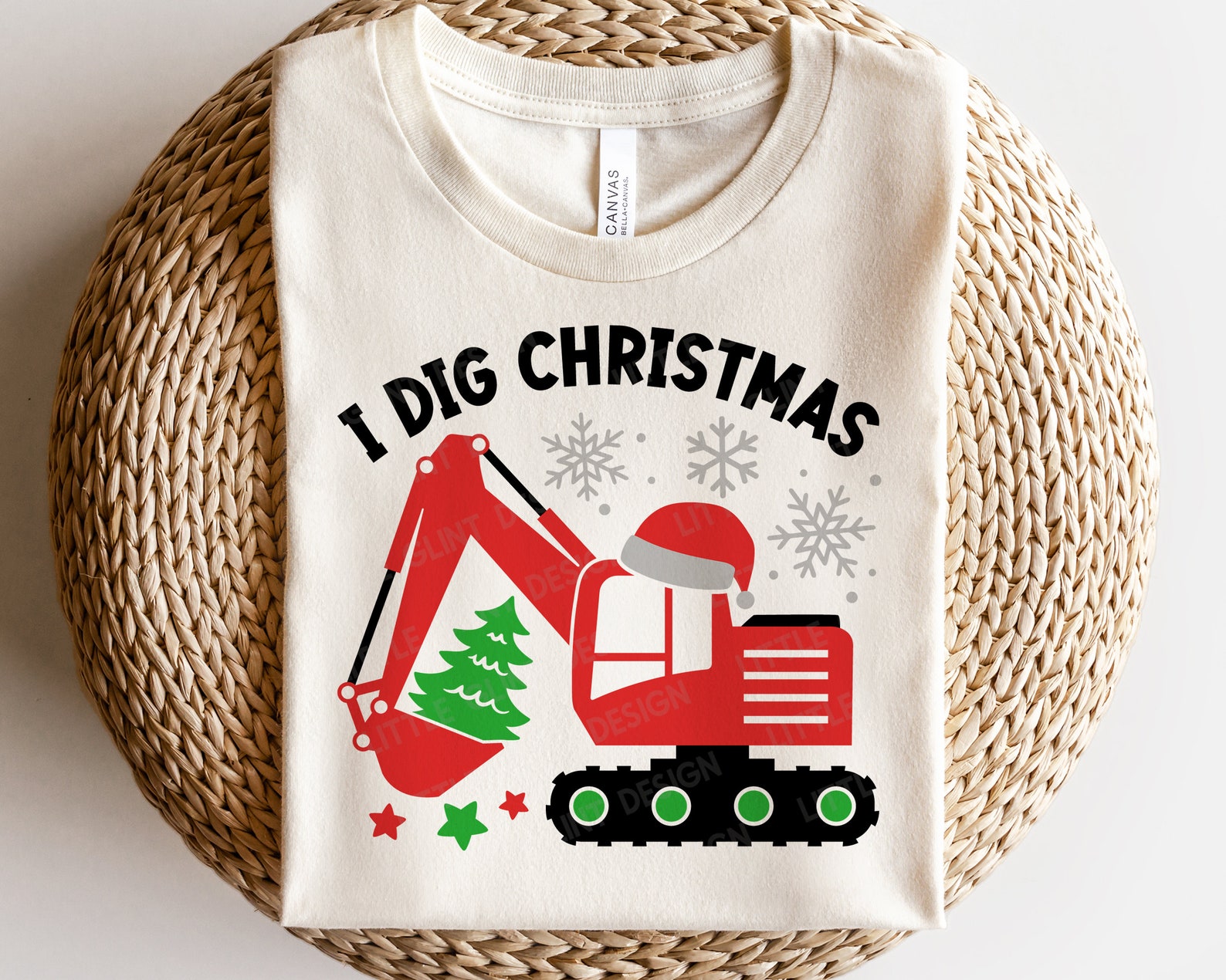 I Dig Christmas SVG Kids Christmas SVG Excavator Svg Santa - Etsy