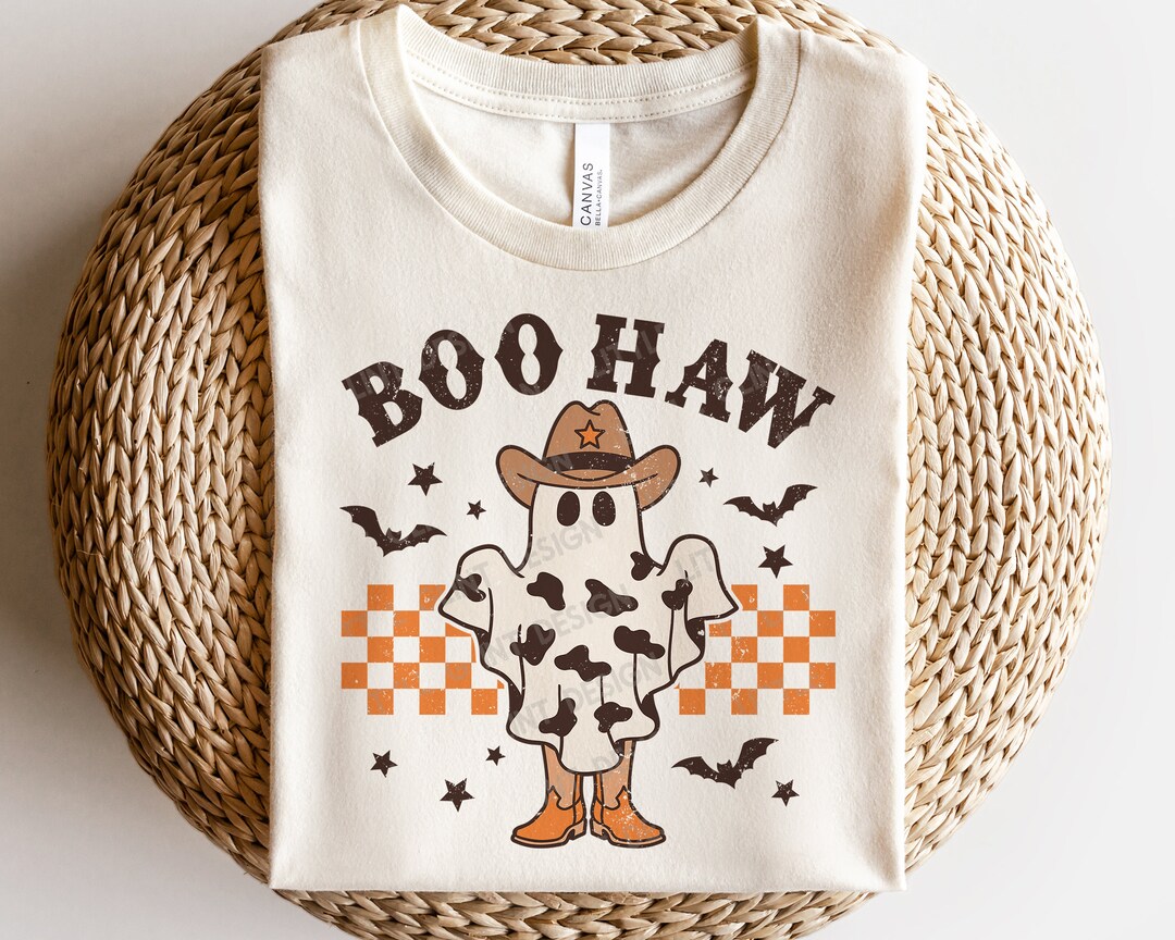 Boo Haw SVG, Retro Halloween Svg, Cowboy Ghost Png, Western Halloween ...