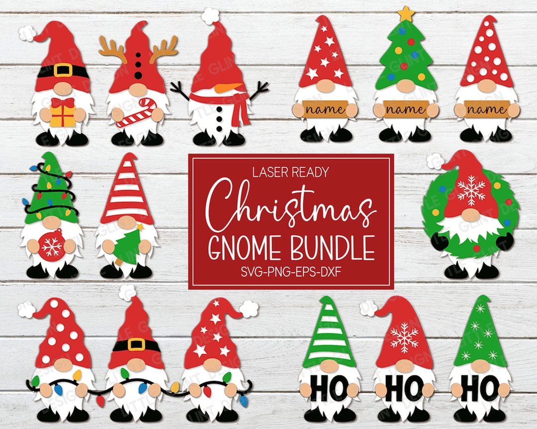 Christmas Gnome SVG Bundle, Christmas Ornament SVG, Gnomes Svg, Holiday ...