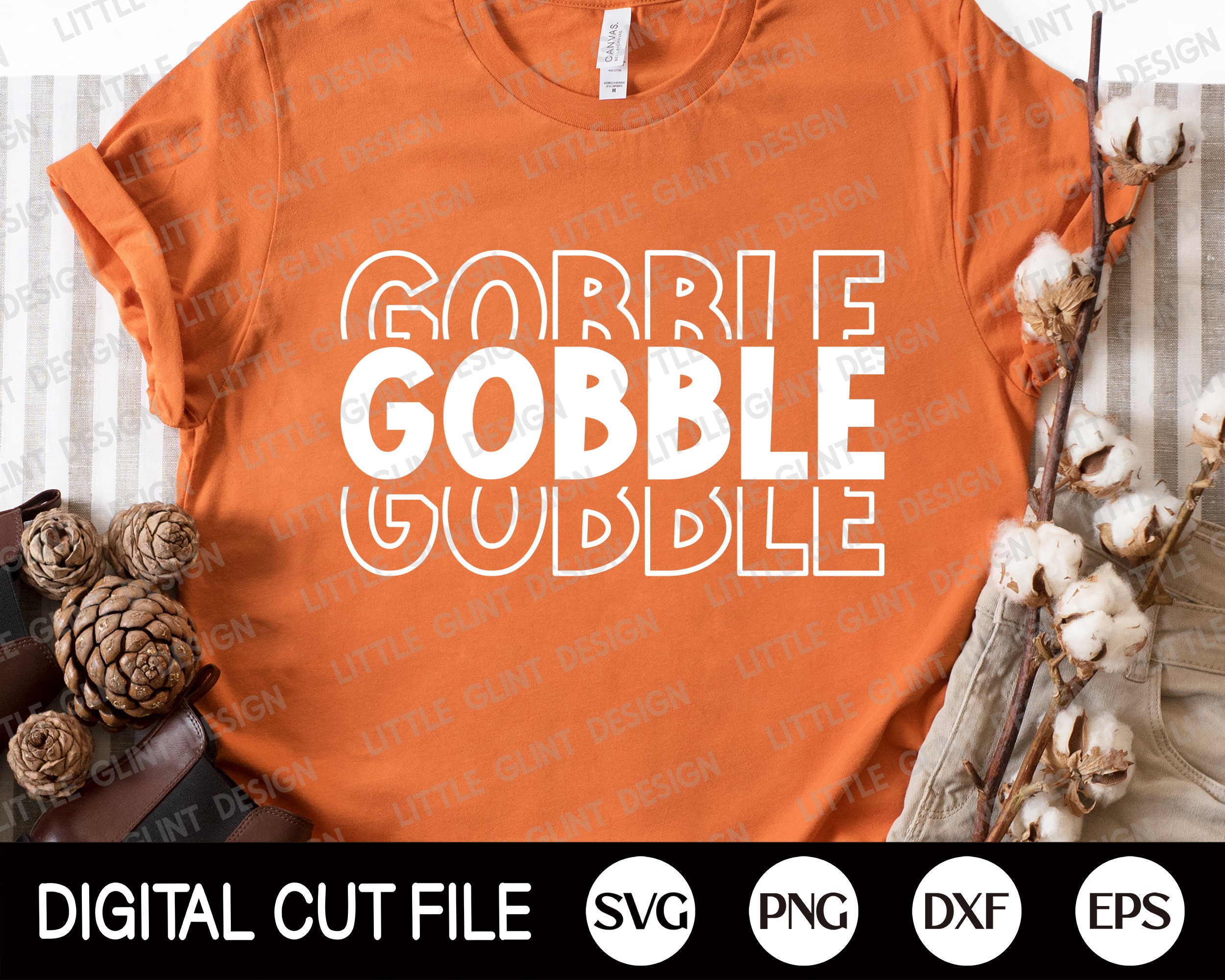Gobble SVG Thanksgiving Svg Turkey Face Svg Gobble Png - Etsy