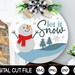 Let It Snow Welcome Sign SVG Christmas Door Hanger SVG - Etsy