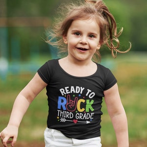 Ready to Rock Third Grade SVG, Back to School SVG, School Quote, Boy ...