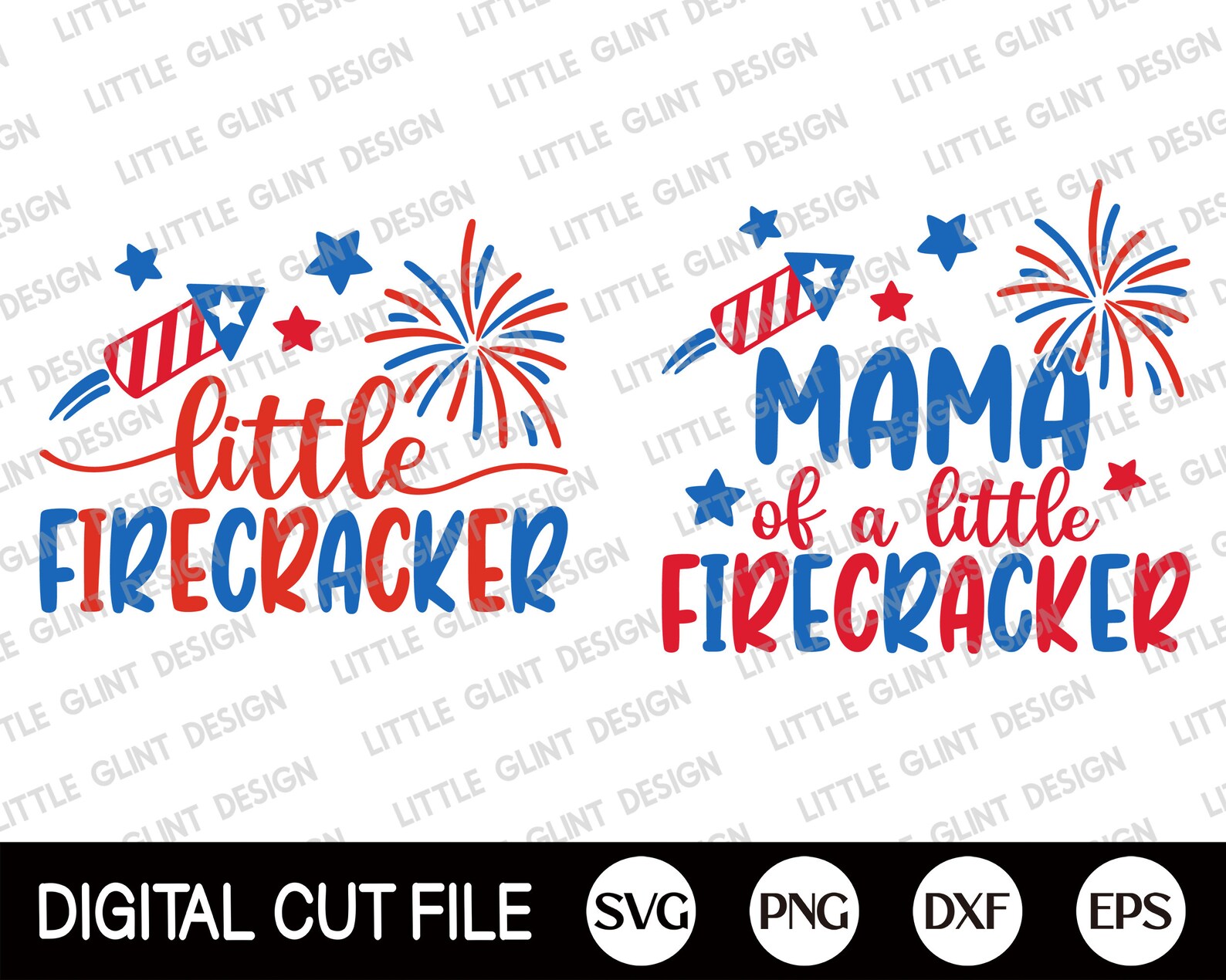 Mama of a Little Firecracker Svg Bundle 4th of July Svg | Etsy
