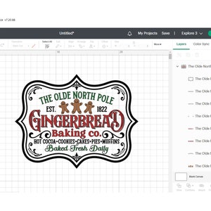Gingerbread Baking Co SVG, Christmas Gingerbread Svg, Farmhouse ...