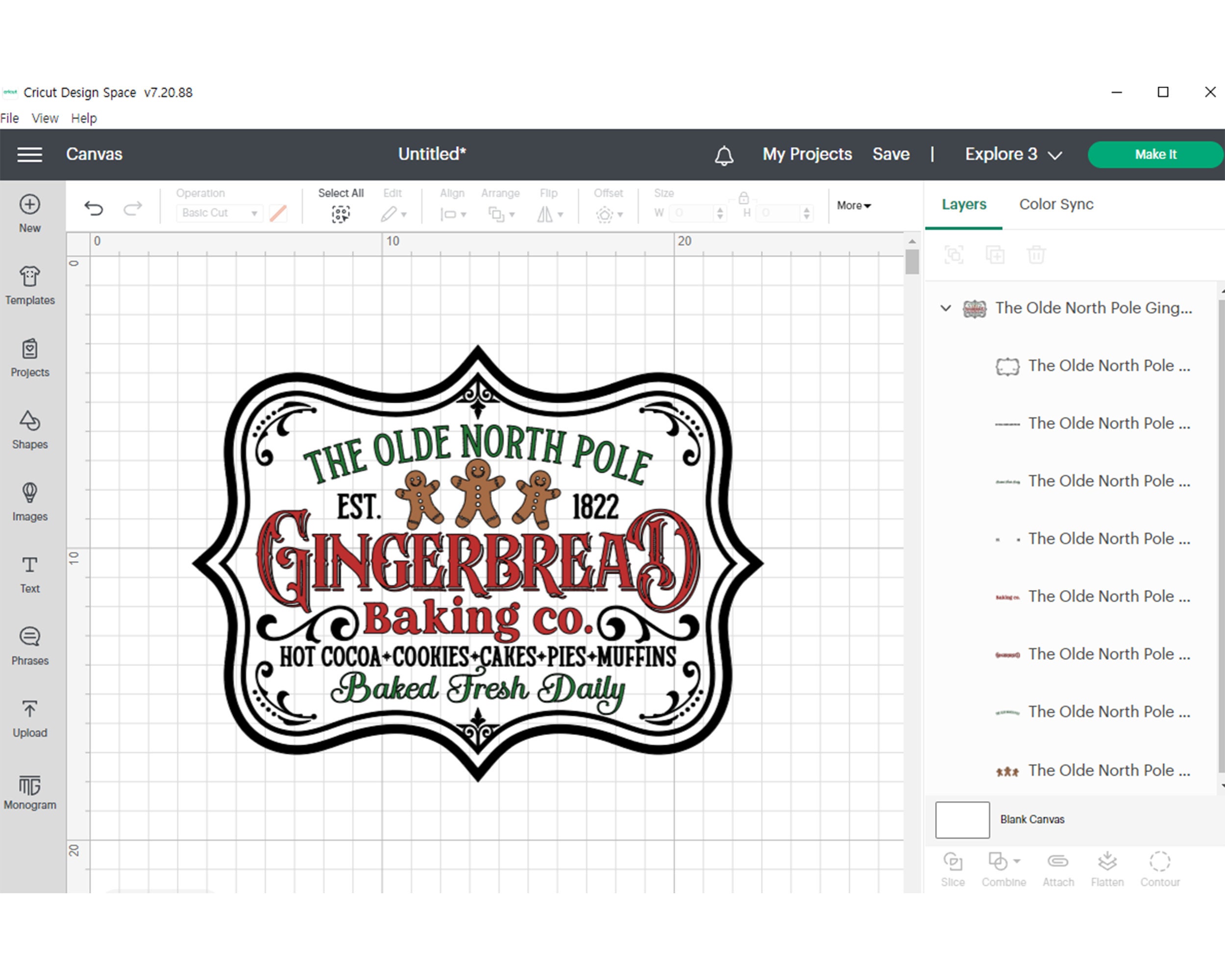 Gingerbread Baking Co SVG, Christmas Gingerbread Svg, Farmhouse ...