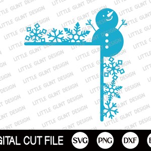 Christmas Door Corner SVG, Christmas Svg, Snowman Svg, Snowflake Door ...
