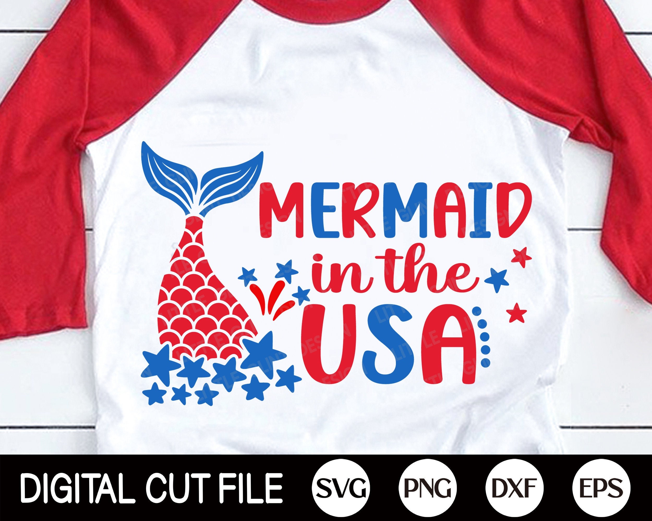 Mermaid in the USA SVG, 4th of July Svg, Patriotic Svg, America Girl ...