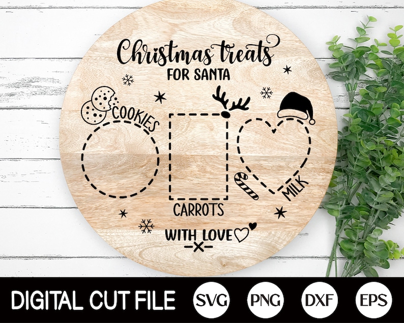 Dear Santa Plate SVG Bundle Christmas Svg Santa Tray Svg - Etsy