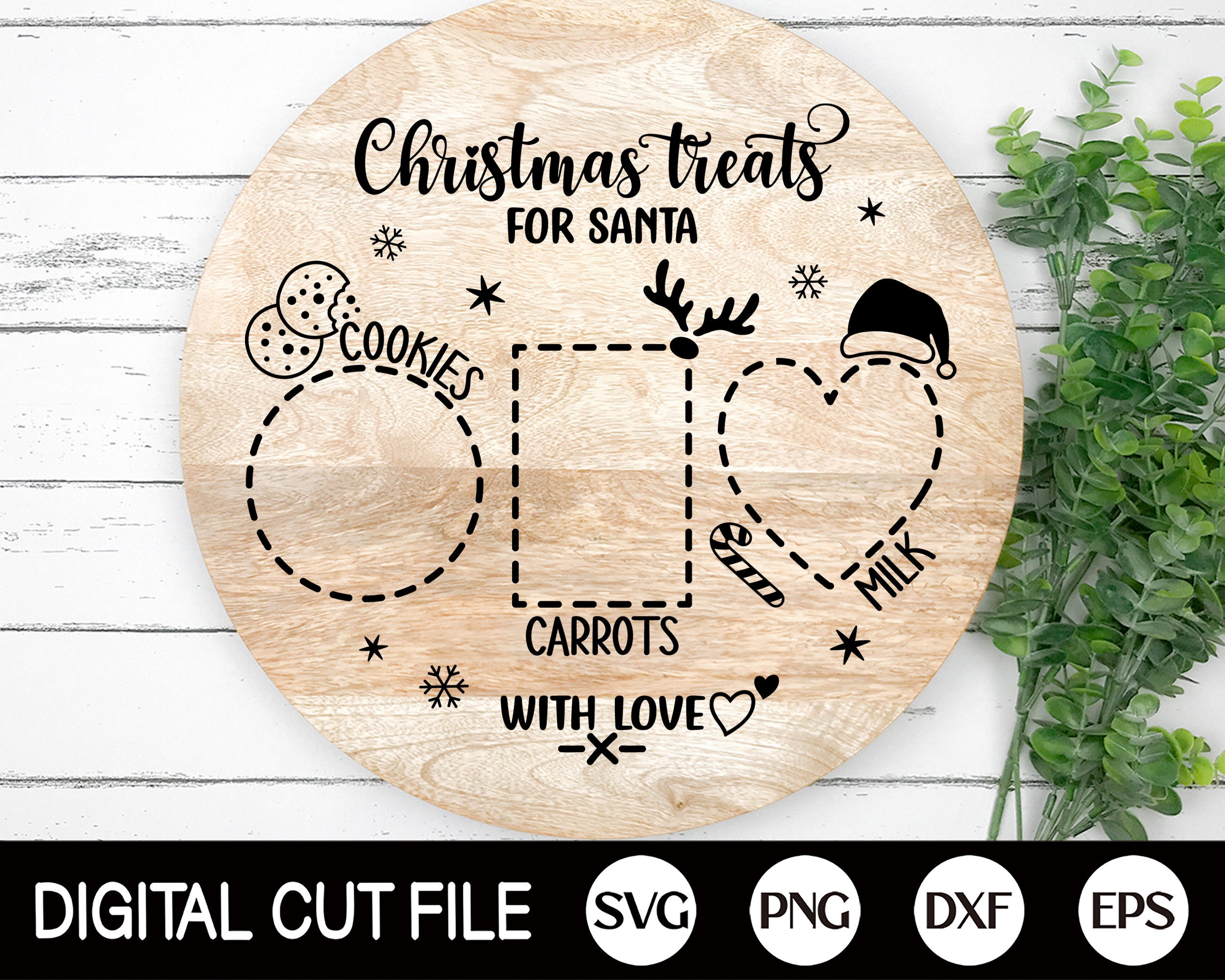 Dear Santa Plate SVG Bundle Christmas Svg Santa Tray Svg - Etsy