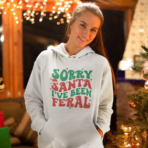 Sorry Santa I've Been Feral Svg, Retro Christmas SVG, Holiday Quotes ...