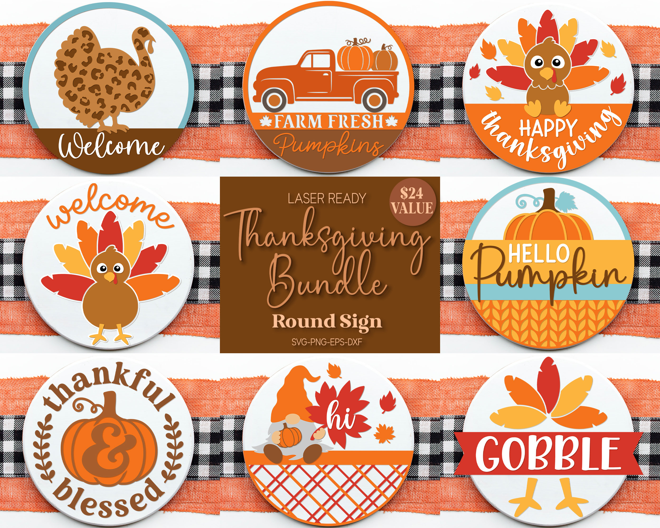 Thanksgiving Welcome Sign Bundle Thanksgiving Door Hanger - Etsy