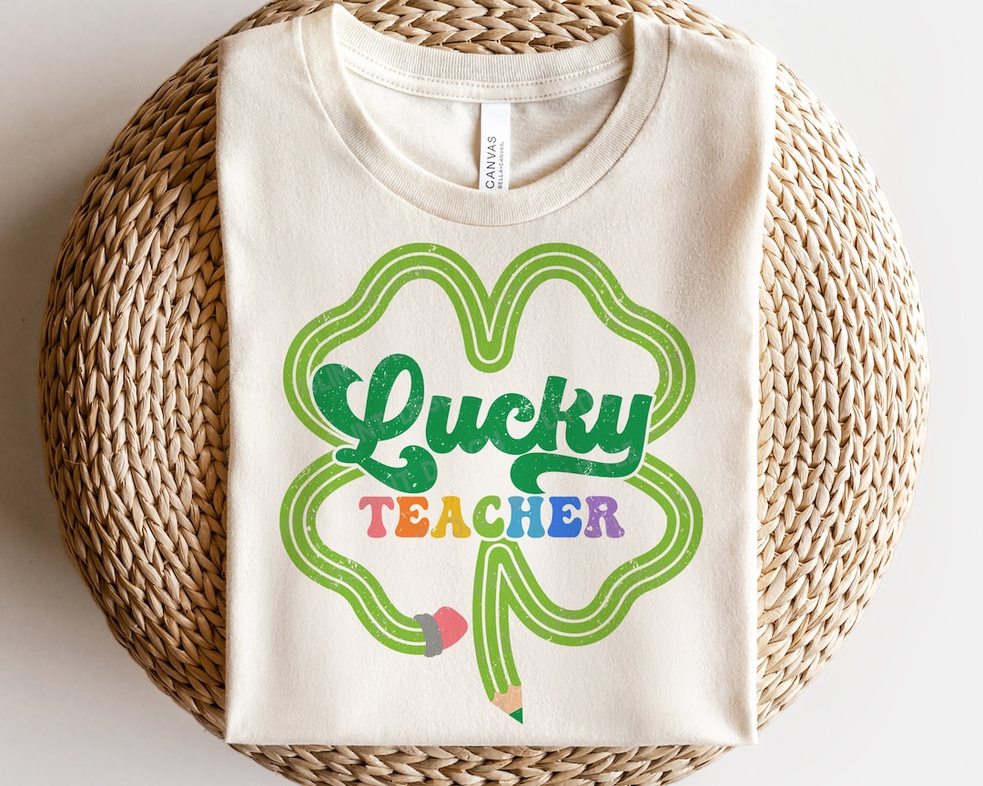 Lucky Teacher SVG, St Patricks Day SVG, Shamrock Png, Irish Teacher ...