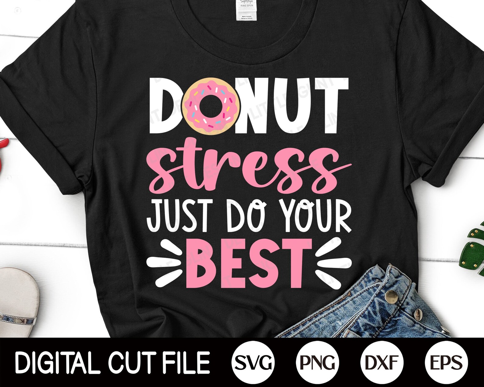 Donut Stress Just Do Your Best SVG, Test Day Svg, Testing Shirt for ...