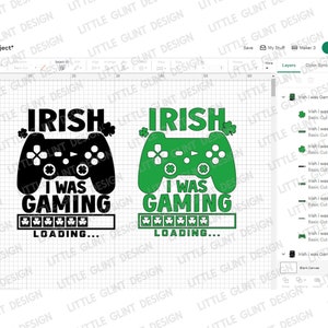 St Patrick Day Video Game SVG, Irish I Was Gaming Svg, Shamrock Svg ...