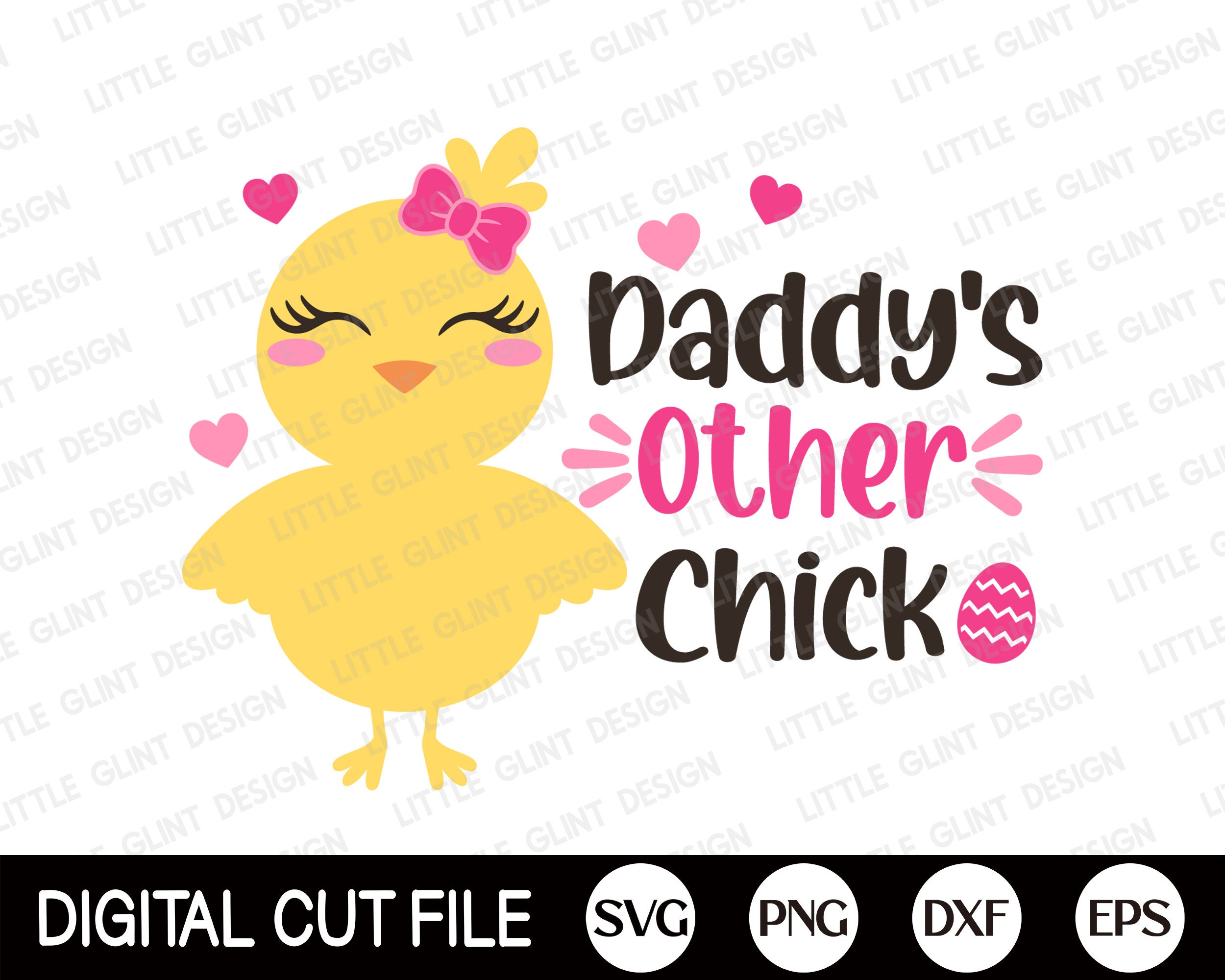 Daddys Other Chick SVG Easter Chick Svg Kids Easter SVG | Etsy
