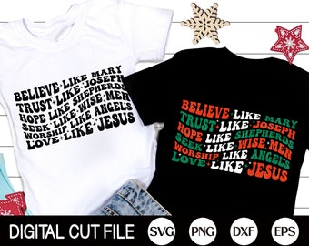 Believe Like Mary Christmas Svg - Etsy