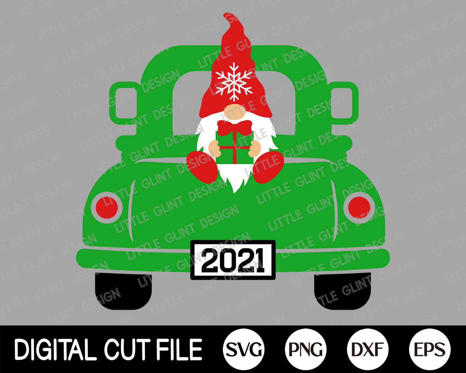 Christmas Gnome SVG Gnome Truck Svg Christmas 2021 SVG | Etsy