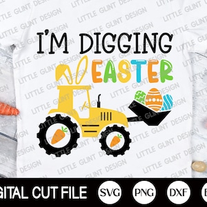 Easter Bunny Tractor Svg, Easter Svg, I'm Digging Easter, Happy Easter ...